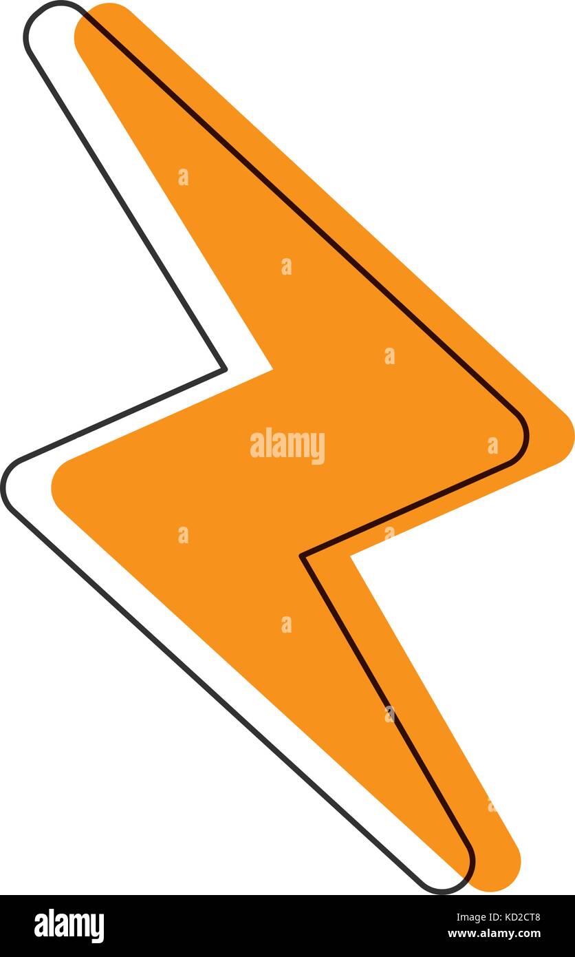 thunder icon over white background vector illustration Stock Vector ...