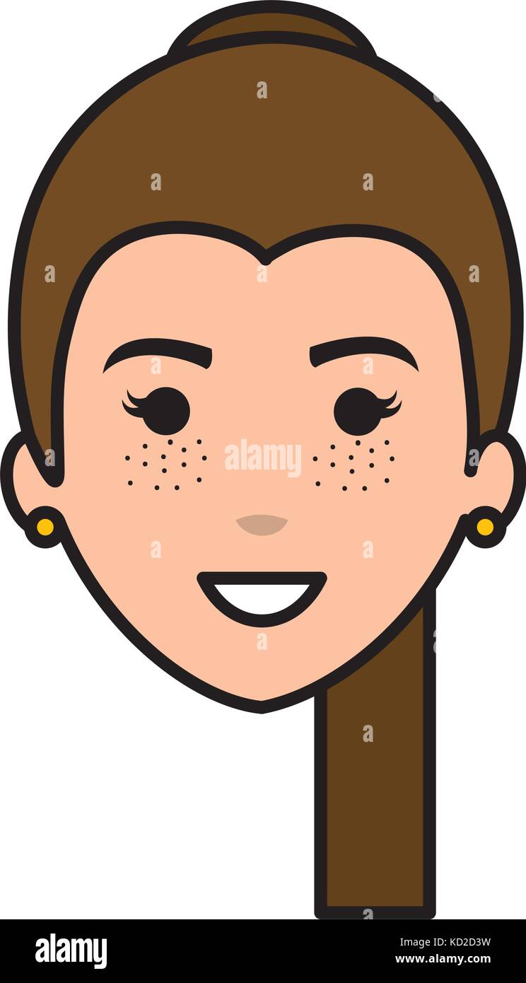 beautiful woman head avatar character Stock Vector Image & Art - Alamy