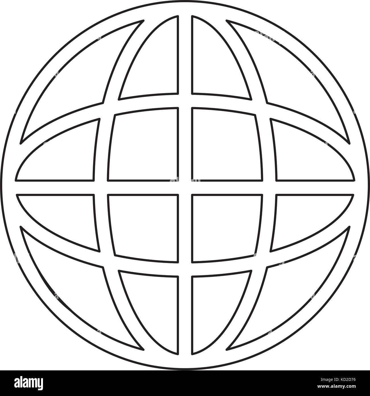global sphere icon over white background vector illustration Stock ...