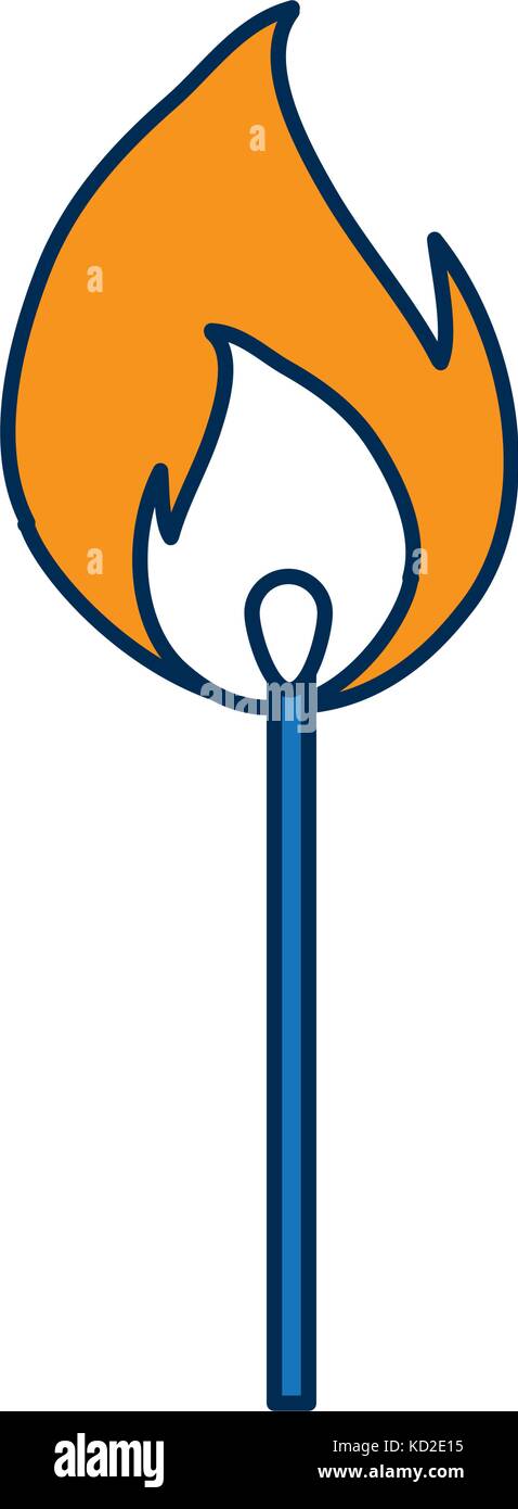 matchstick icon over white background vector illustration Stock Vector ...