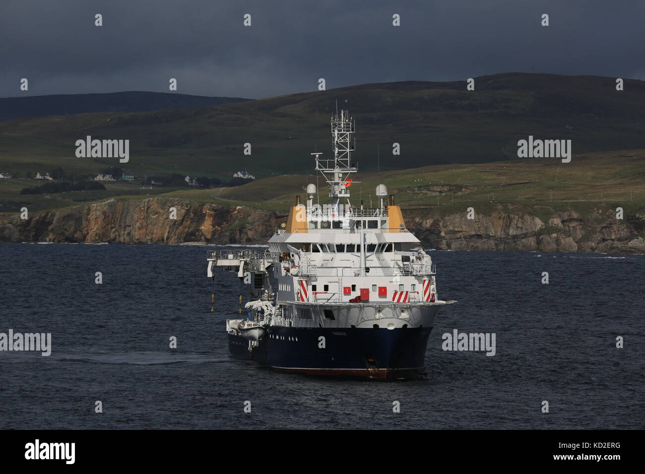 irish lights service ship grainne wail off the donegal coast ireland ...