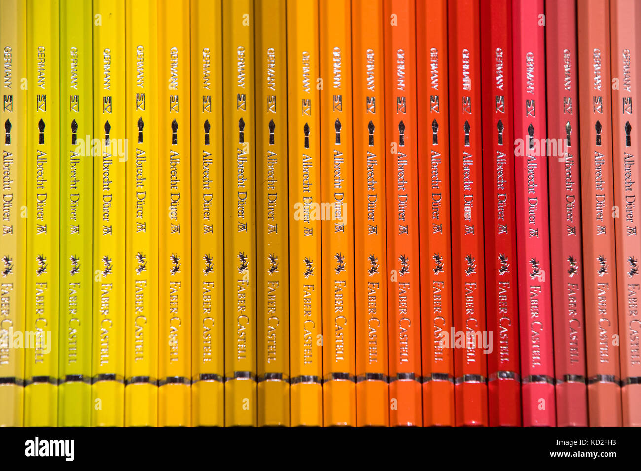 Nuremberg, Germany. 07th Oct, 2017. Coloured pencils of the Faber ...