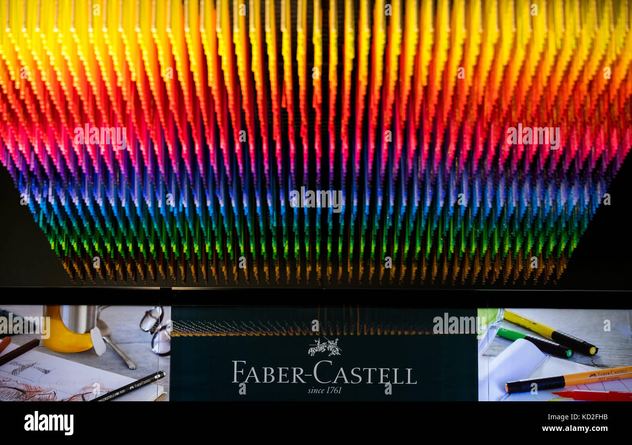 Nuremberg, Germany. 07th Oct, 2017. Coloured pencils of the Faber ...