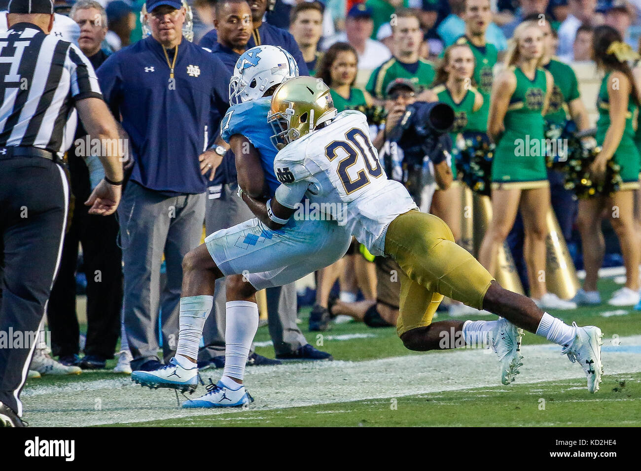 Chapel Hill, NC, USA. 7th Oct, 2017. Anthony Ratliff-Williams (17) of ...
