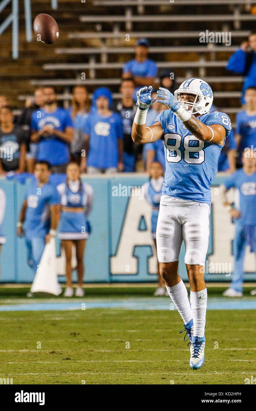 Chapel Hill, NC, USA. 7th Oct, 2017. Beau Corrales (88) of the North ...