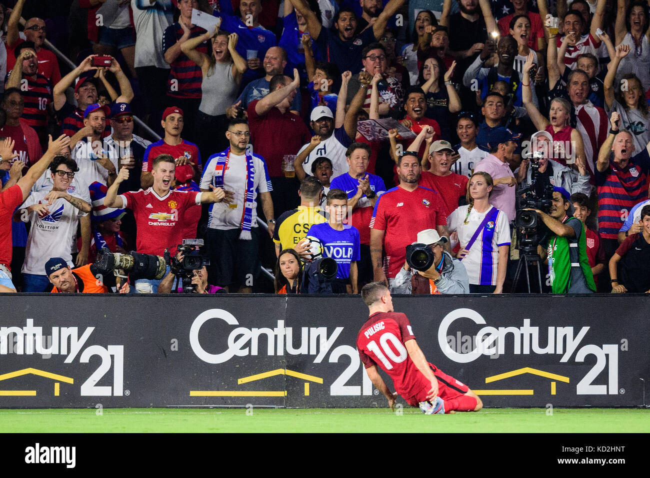 United States Forward Christian Pulisic (10) after scoring a goal ...