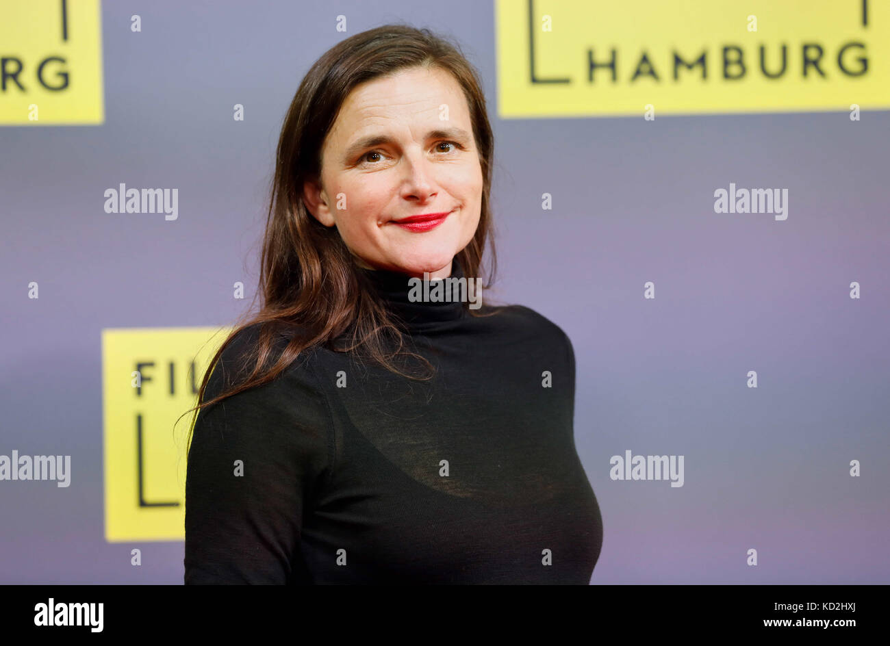 Hamburg, Germany. 9th Oct, 2017. Director Barbara Albert arrives for ...