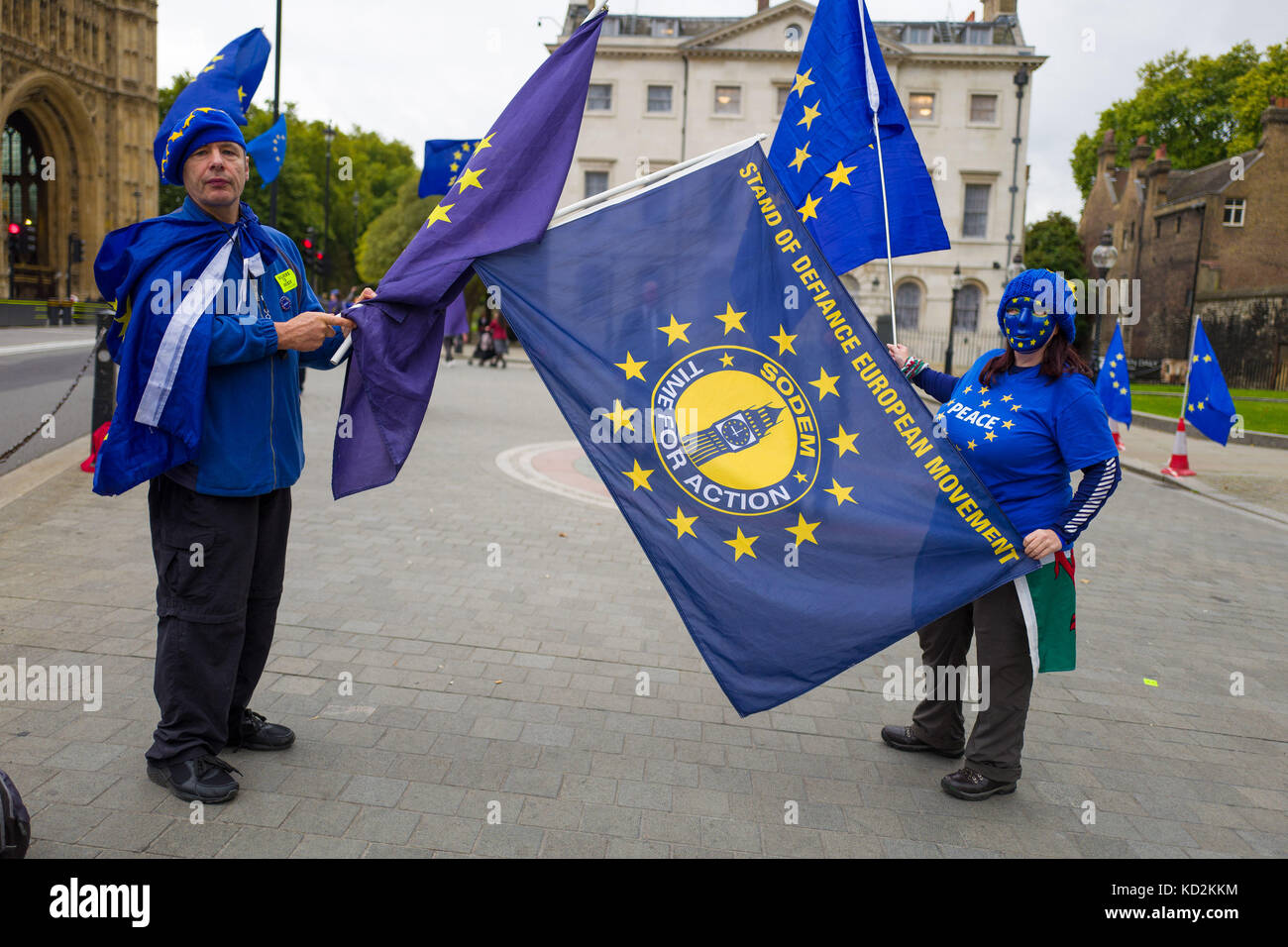 Westminster, UK. 9th Oct, 2017. Stand Of Defiance Europeans Movement ...