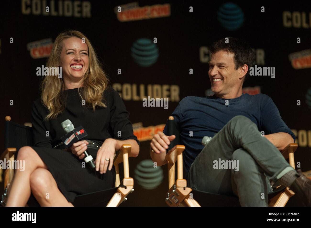 New York, NY, USA. 8th Oct, 2017. Amy Acker, Stephen Moyer, attending ...
