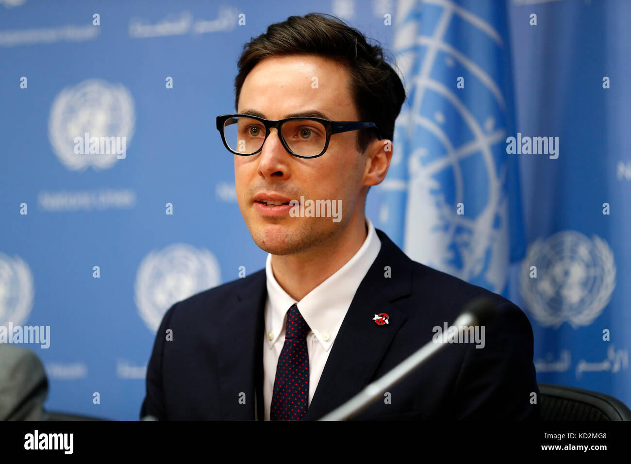 United Nations, UN headquarters in New York. 9th Oct, 2017. Tim Wright ...