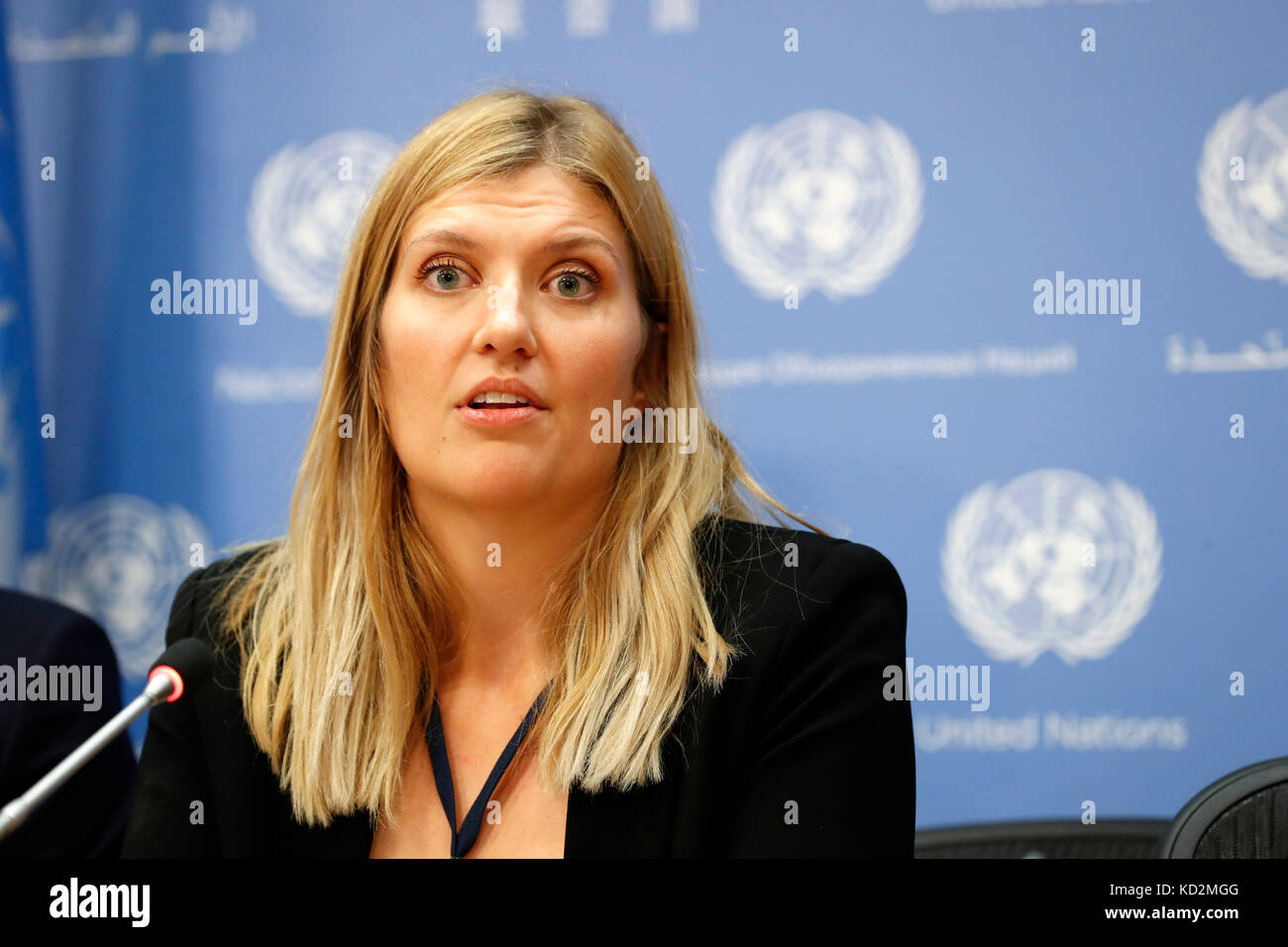 United Nations, UN headquarters in New York. 9th Oct, 2017. Beatrice ...
