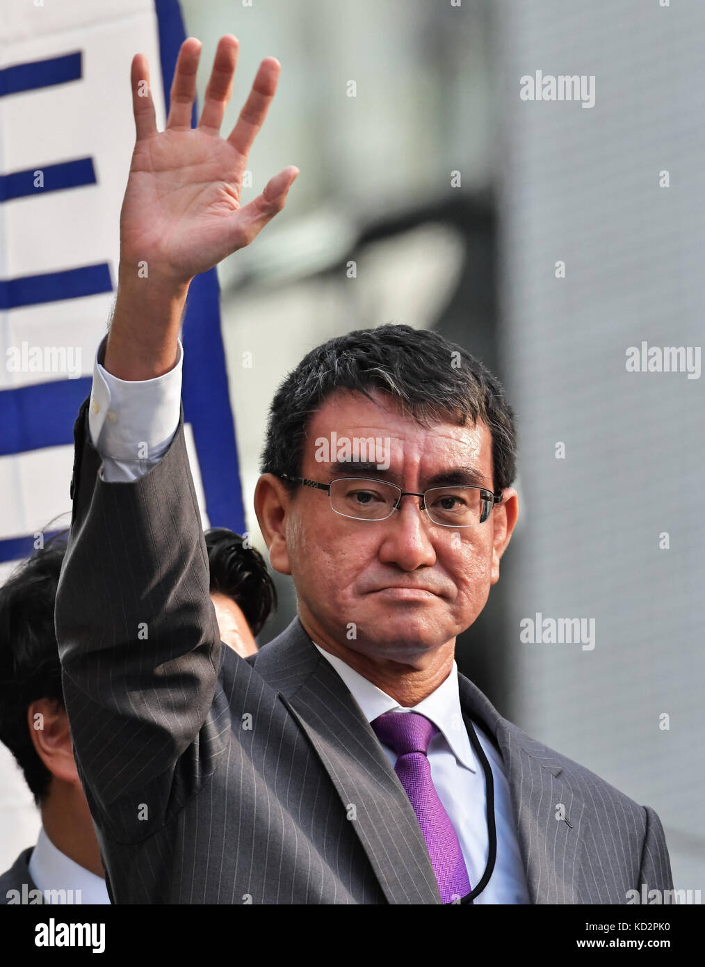 Tokyo, Japan. 9th Oct, 2017. Taro Kono, Itsunori Onodera, October 9 ...