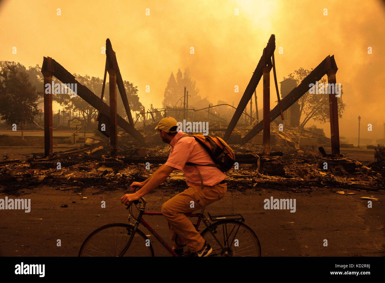 Santa Rosa, California, USA. 9th Oct, 2017. Little remains of the ...