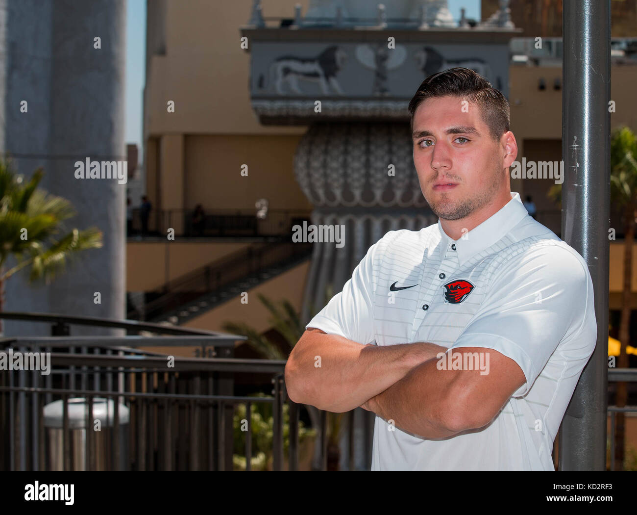 July 26, 2017 Hollywood, CA...Oregon State running back Ryan Nall poses ...