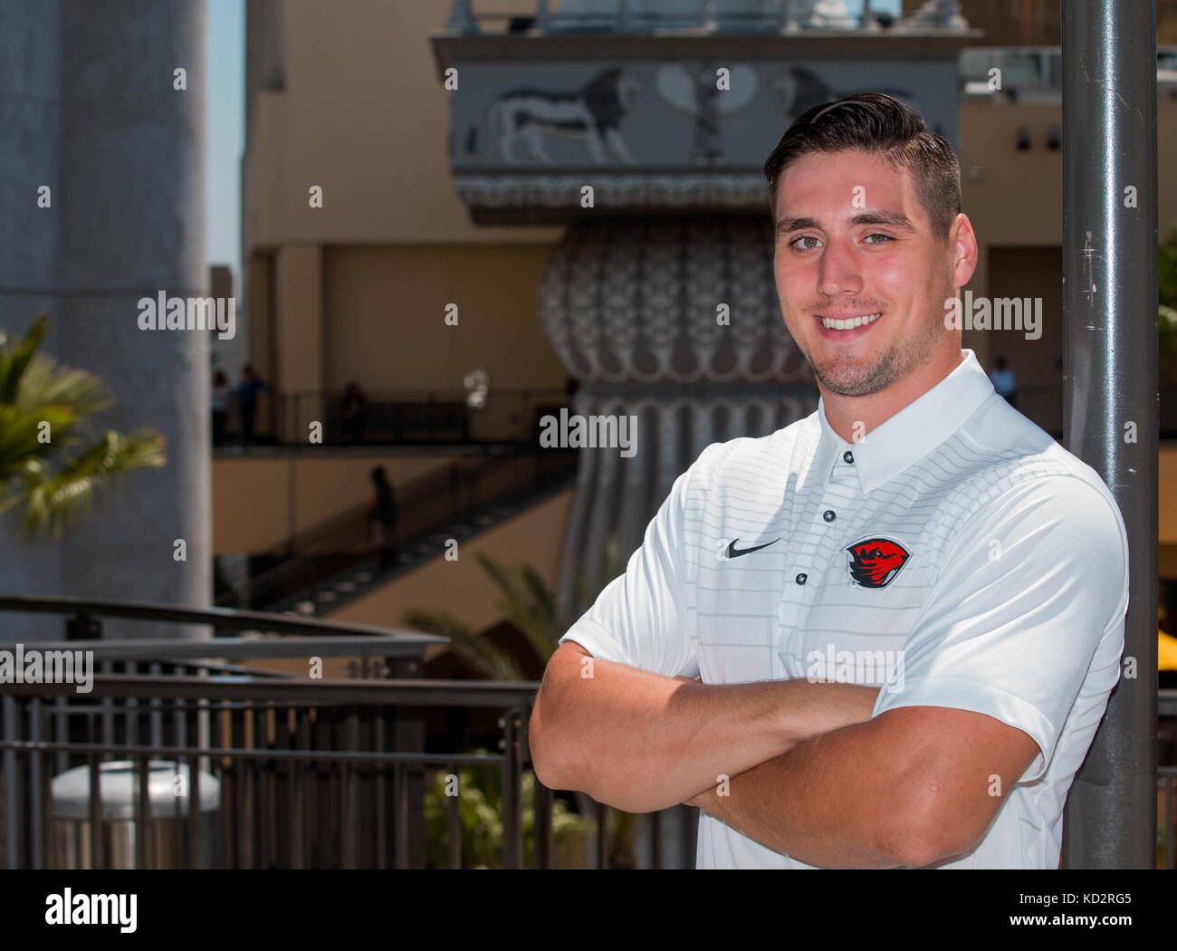 July 26, 2017 Hollywood, CA...Oregon State running back Ryan Nall poses ...