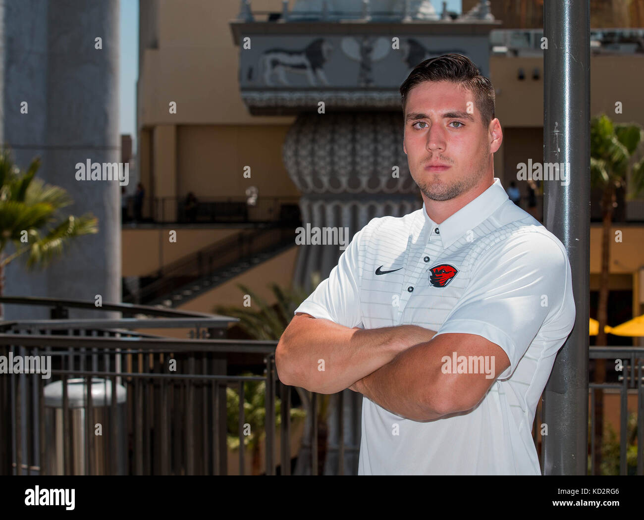 July 26, 2017 Hollywood, CA...Oregon State running back Ryan Nall poses ...
