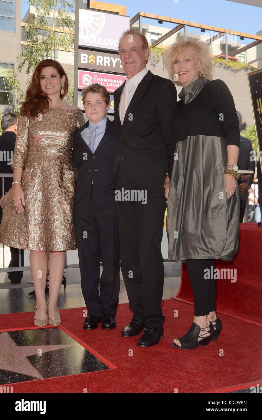 Debra Messing, family at the induction ceremony for Star on the ...