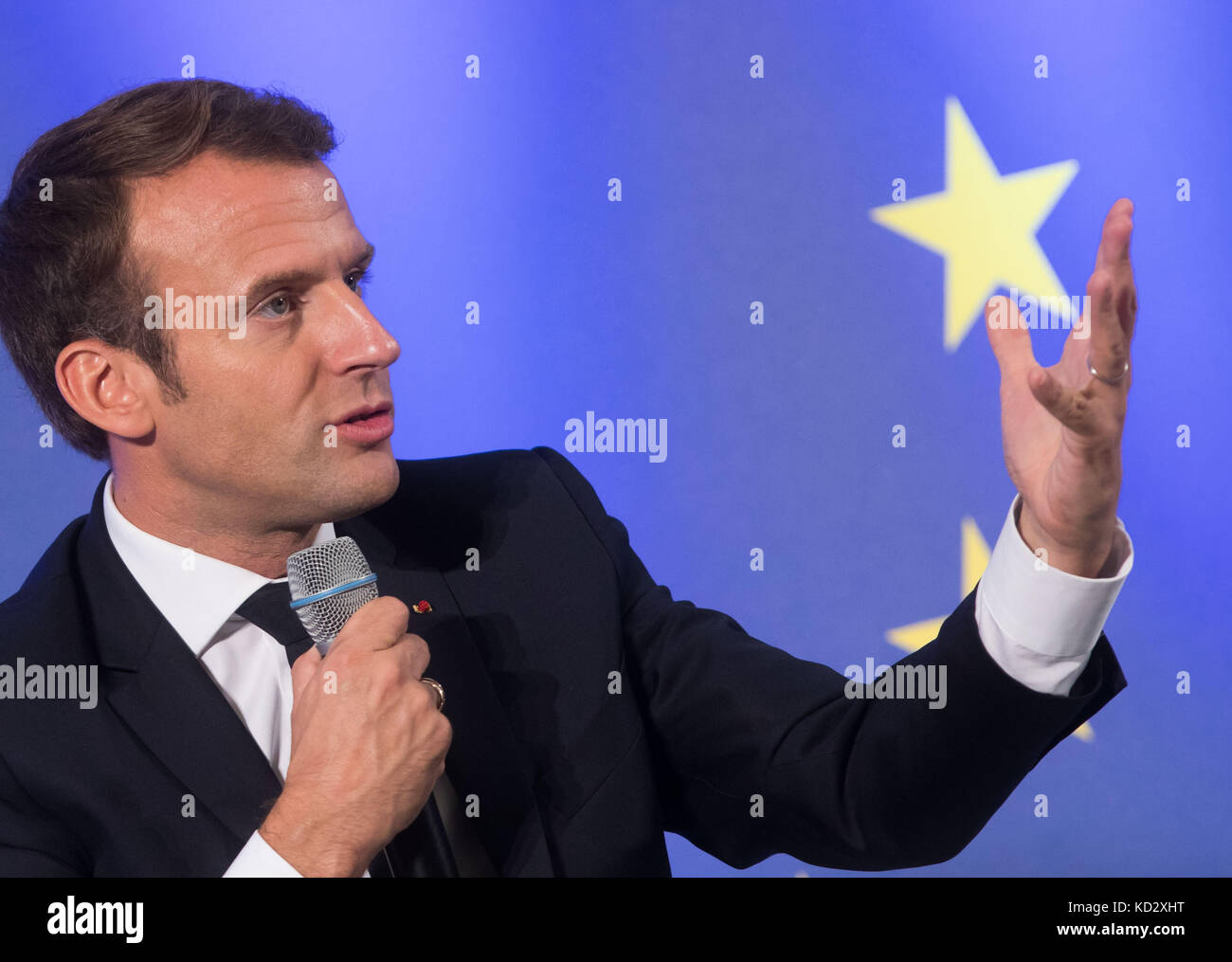 Frankfurt am Main, Germany. 10th Oct, 2017. Emmanuel Macron, the ...