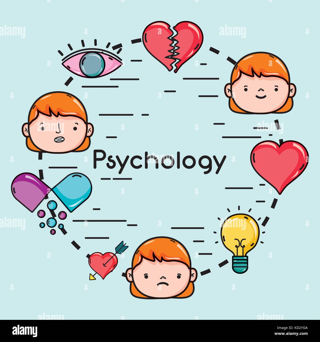 set psychology problem and therapy treatment Stock Vector Image & Art ...