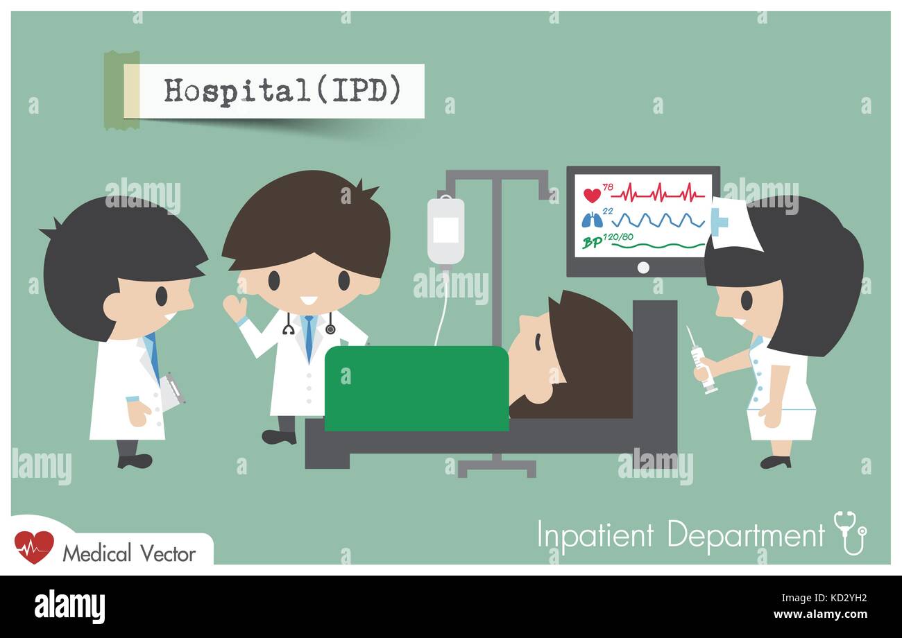 Inpatient department in Hospital . Staff , general practitioner and ...