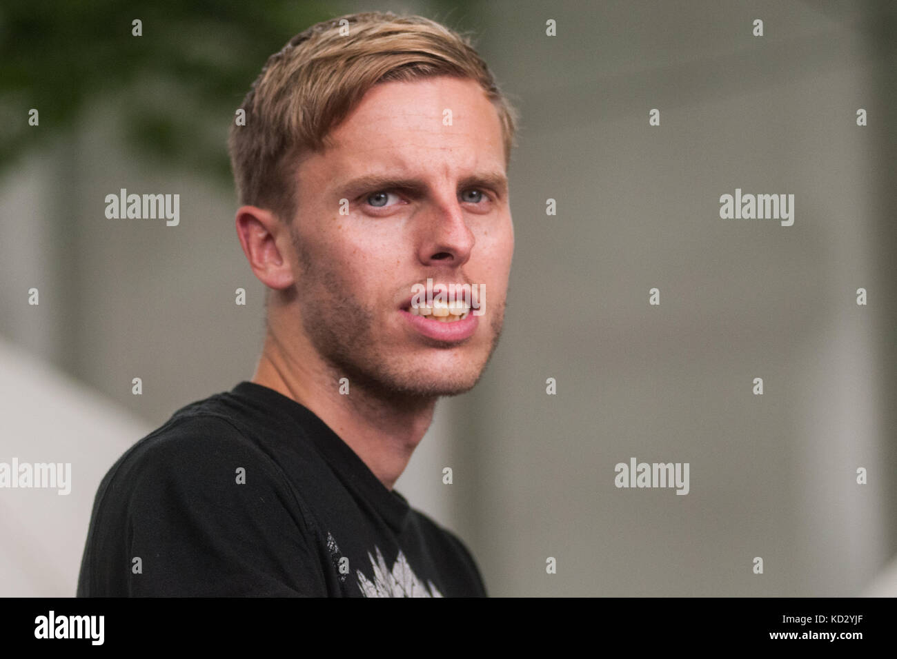 Harry Baker attends a photocall during the Edinburgh International Book ...