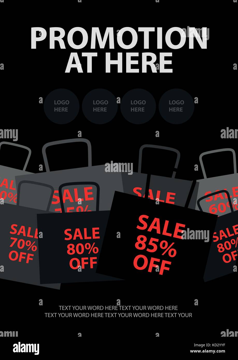 Poster design for sale event in simple style with space for texting ...