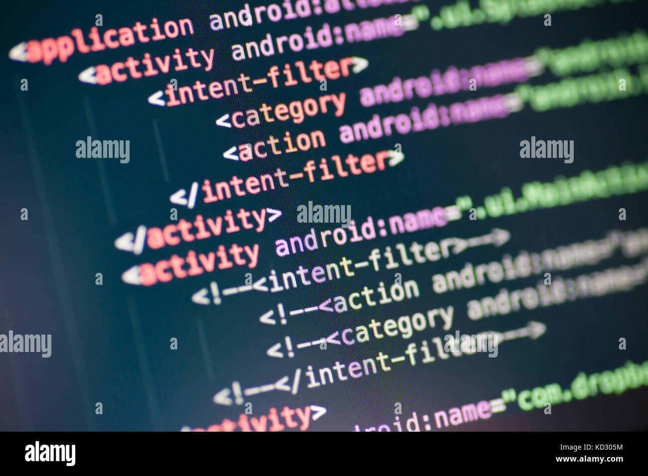Computer code on the screen Stock Photo - Alamy