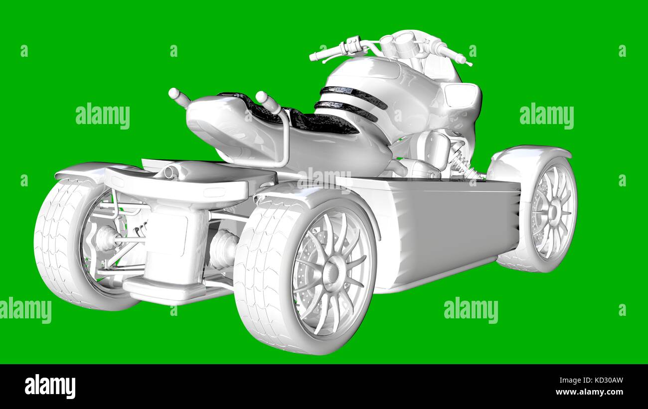 isolated white 3d rendering of a motor on a green background Stock ...