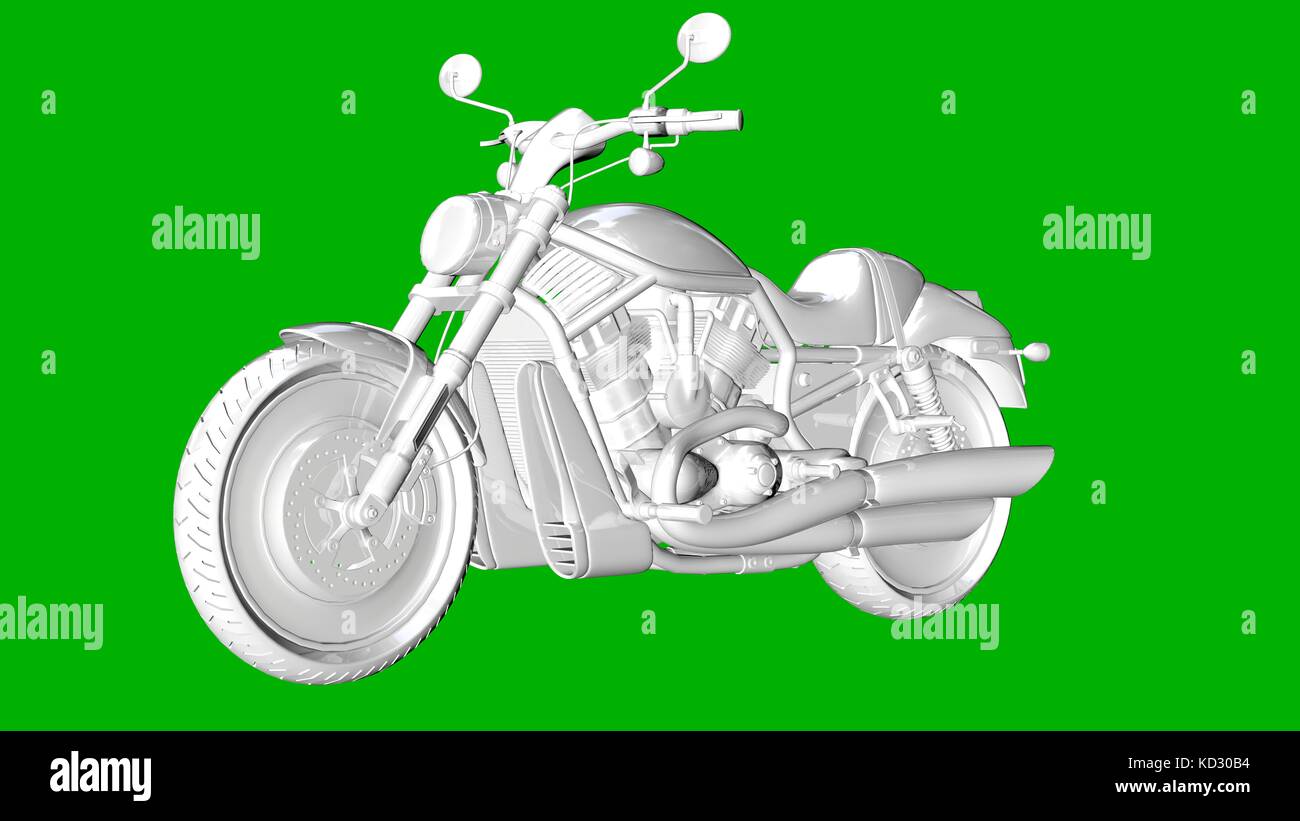 isolated white 3d rendering of a motor on a green background Stock ...