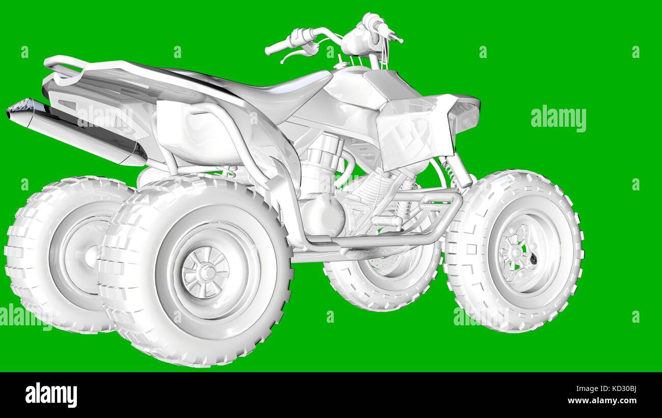 isolated white 3d rendering of a motor on a green background Stock ...