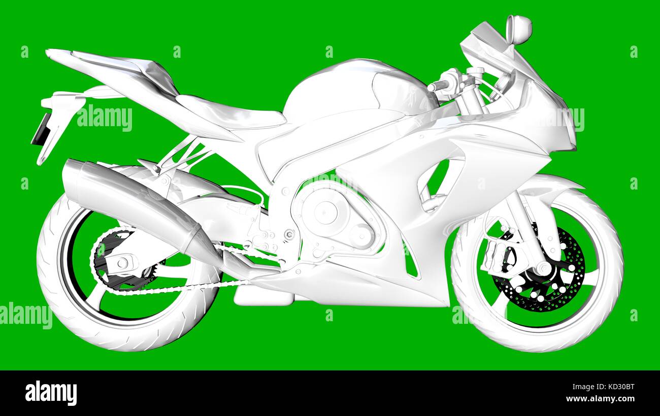 isolated white 3d rendering of a motor on a green background Stock ...