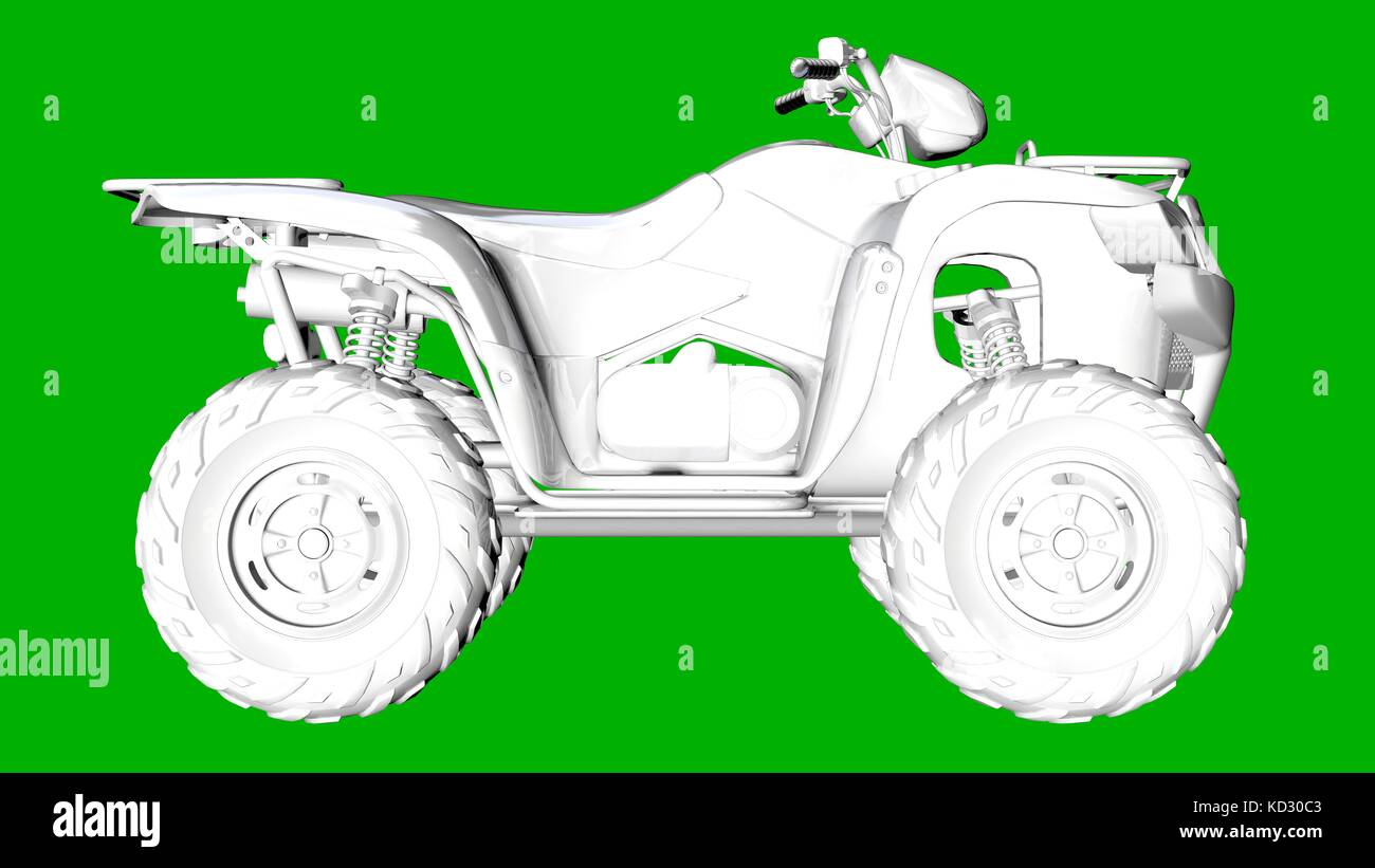 isolated white 3d rendering of a motor on a green background Stock ...