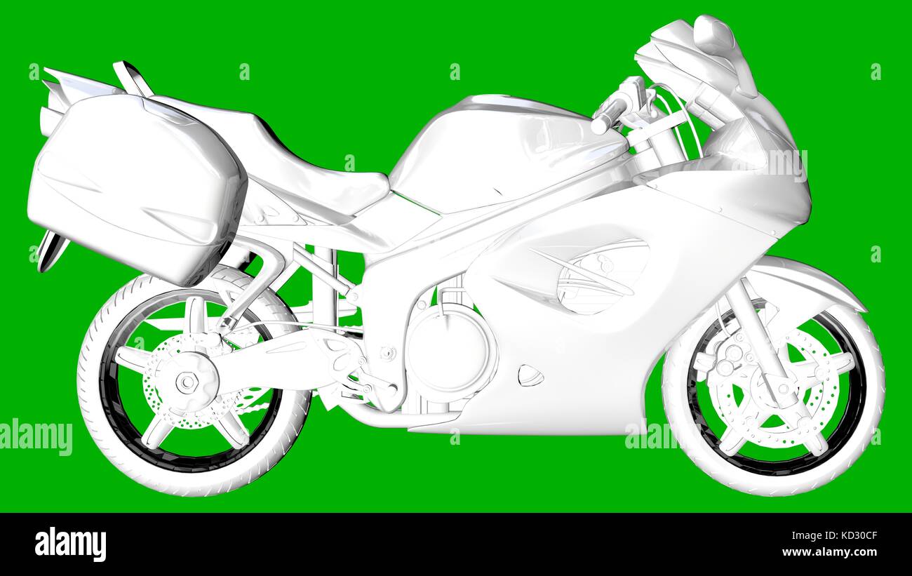 isolated white 3d rendering of a motor on a green background Stock ...