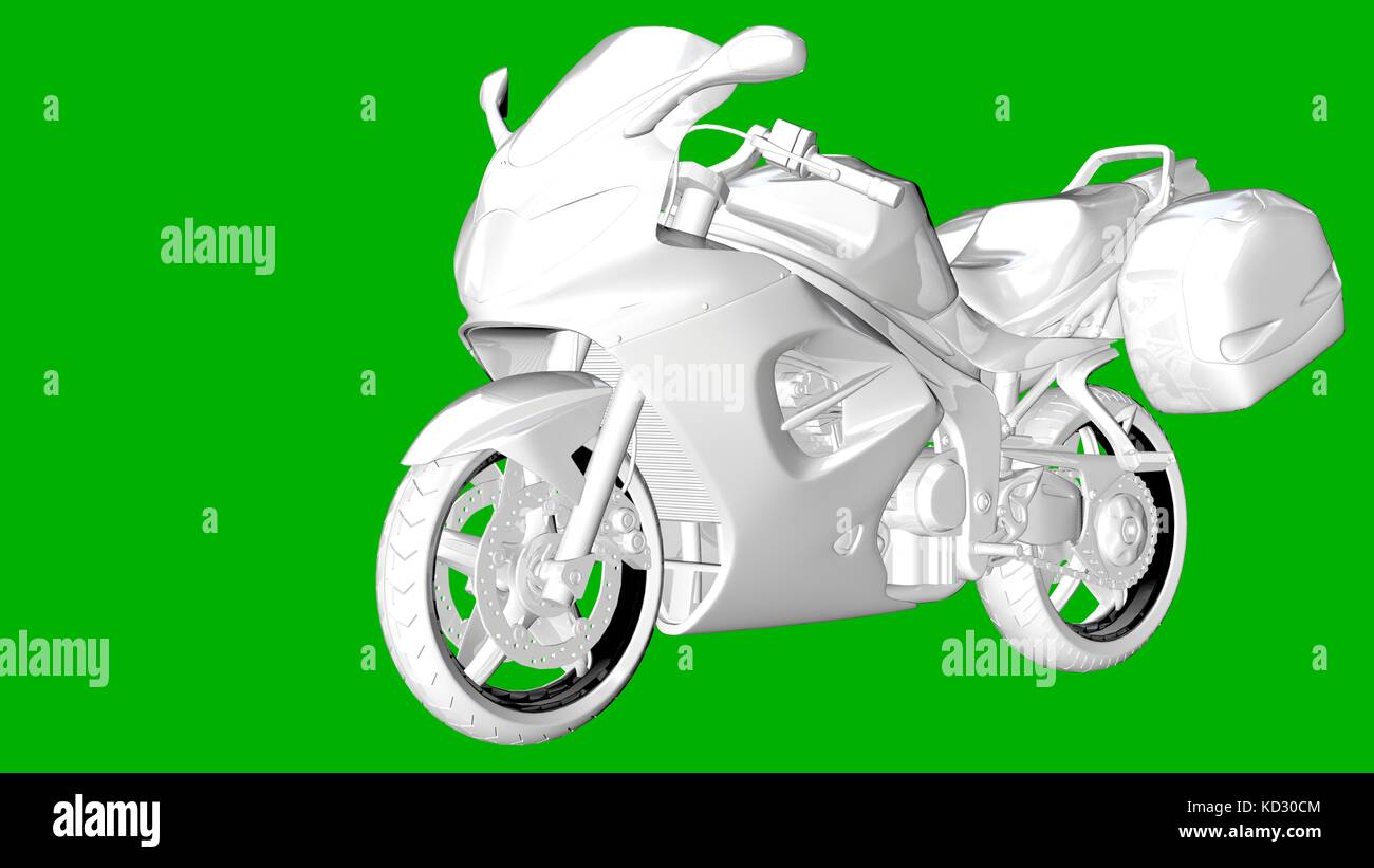 isolated white 3d rendering of a motor on a green background Stock ...