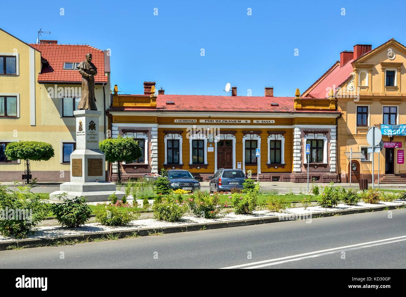 WILAMOWICE, POLAND - AUGUST 5, 2017: Market in the small beautiful town ...