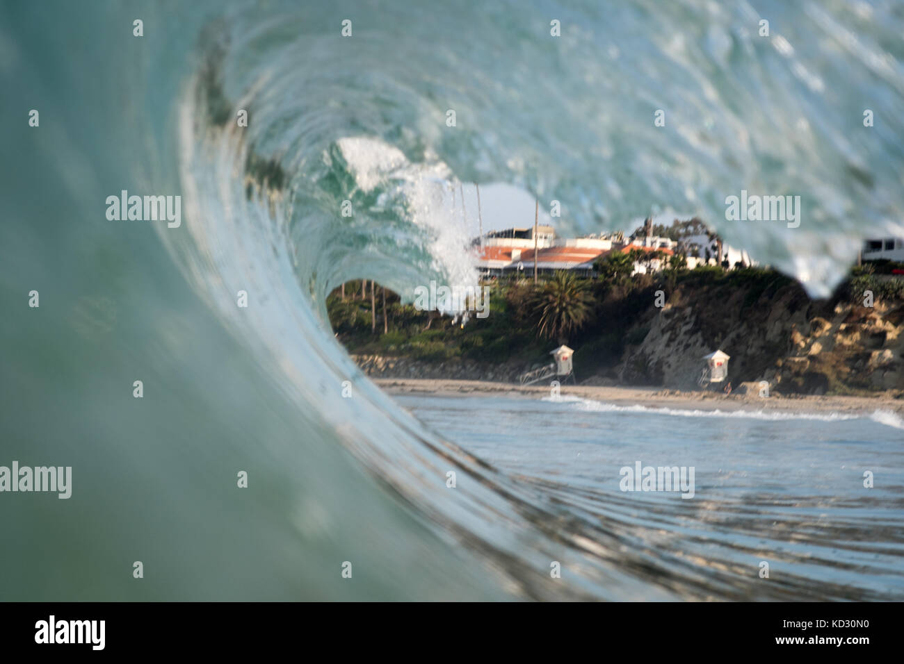 Close up of rolling ocean wave, Laguna Beach, California, USA Stock ...