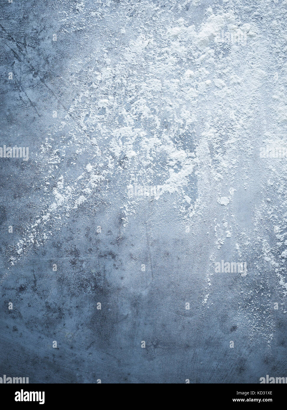 Flour on work surface, overhead view Stock Photo - Alamy