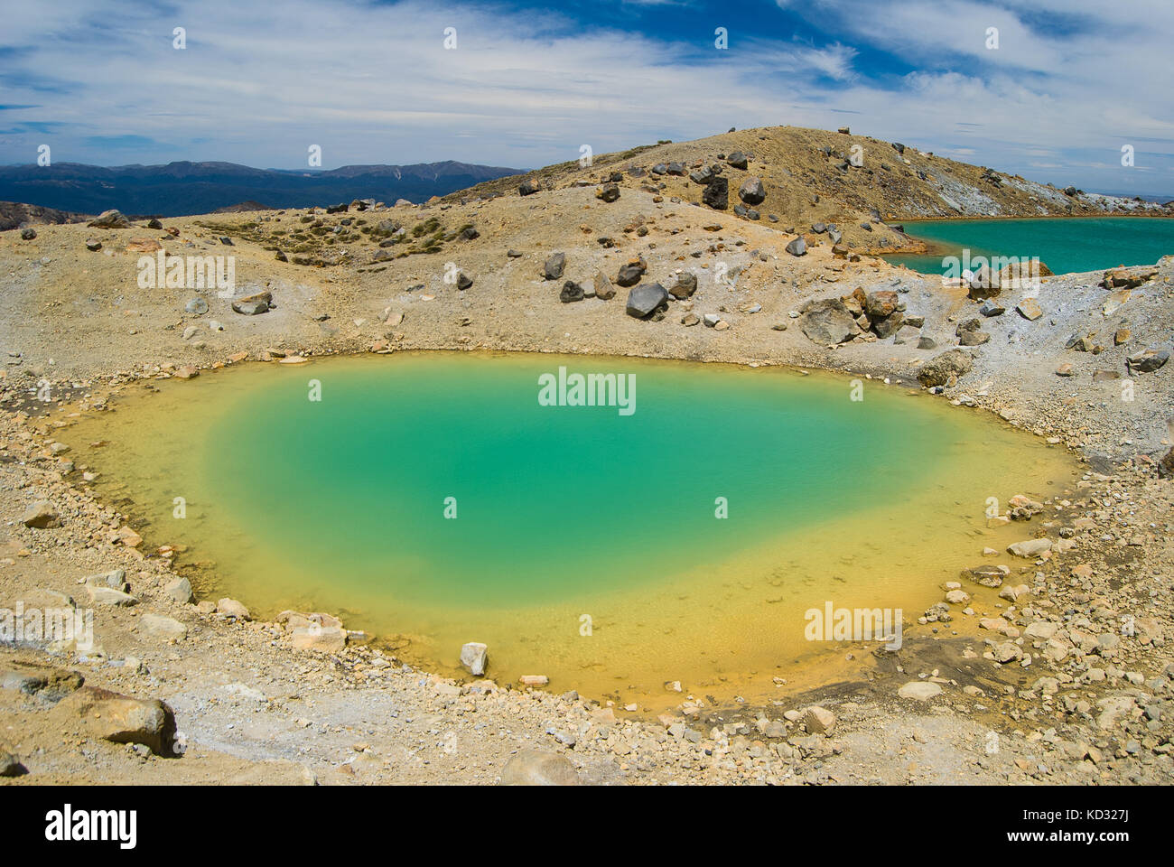 the emerald lakes Stock Photo - Alamy