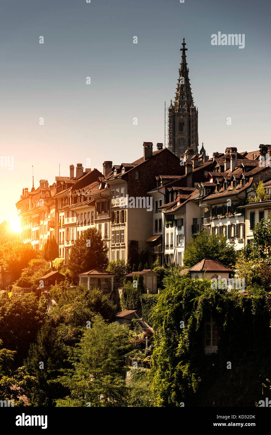Sunset over Bern, Switzerland, Europe Stock Photo - Alamy