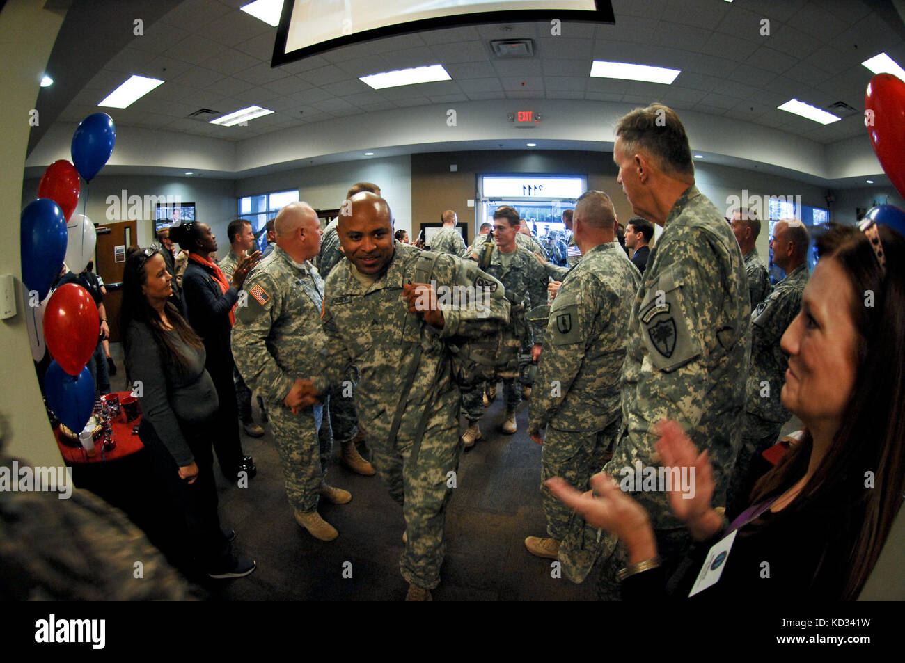 Family and friends welcome home U.S. Soldiers, assigned to the South ...