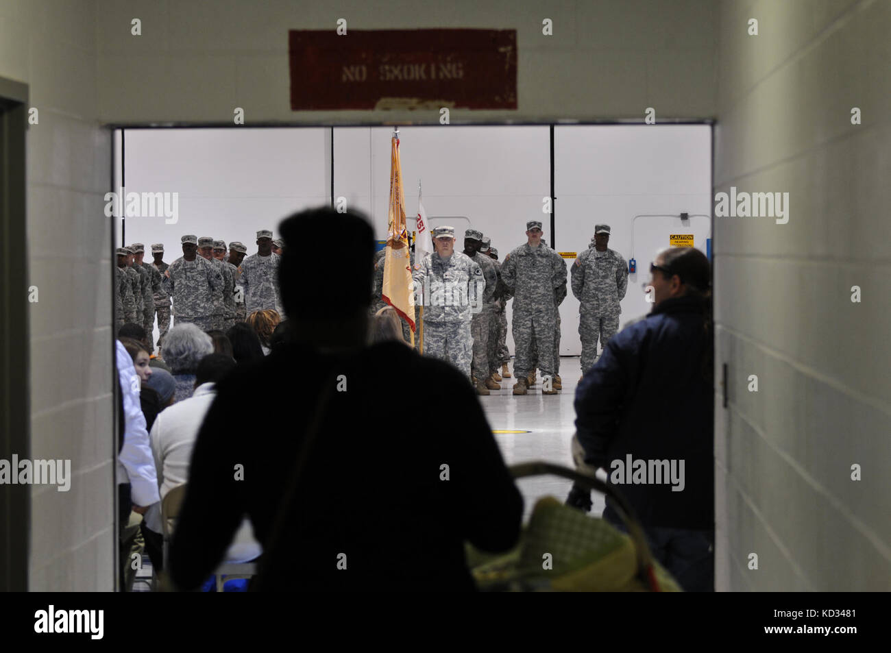 Family and friends observe the formation of U.S. Soldiers assigned to ...