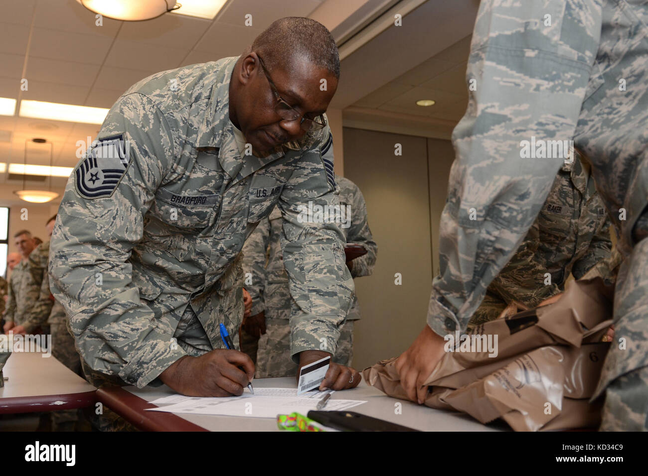U.S. Air Force Senior Master Sgt. Marvin Bradford, assigned to the ...