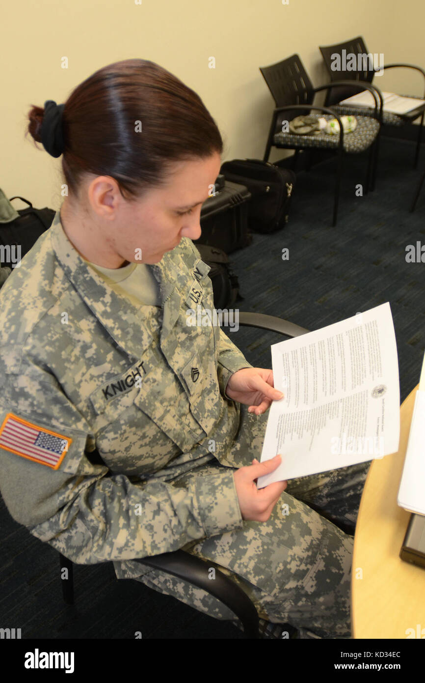 U.S. Army Staff Sgt. Erica Knight, a broadcast journalist assigned to ...