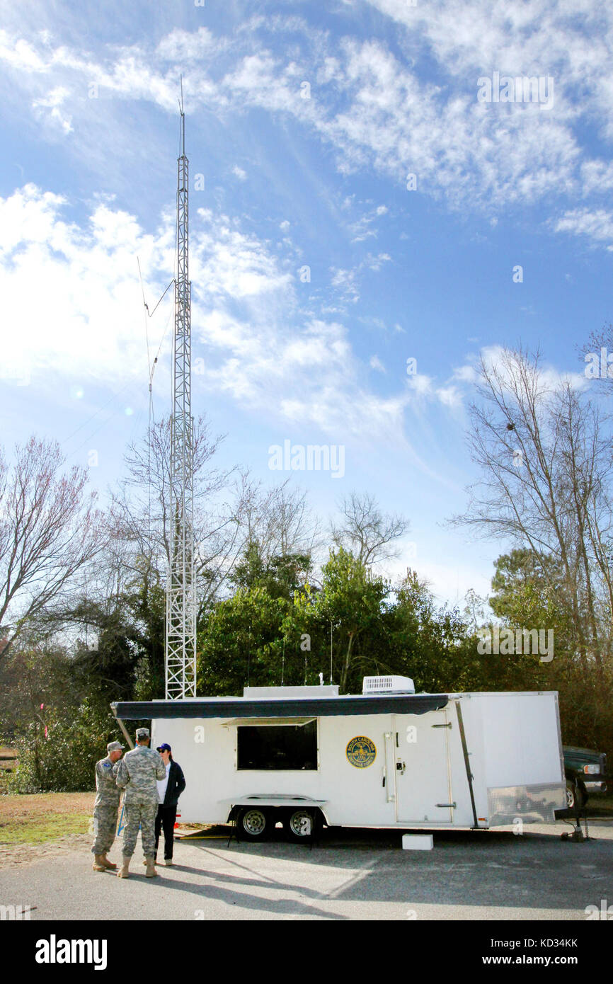 The S.C. State Guard set up a rapid deployment communications trailer ...