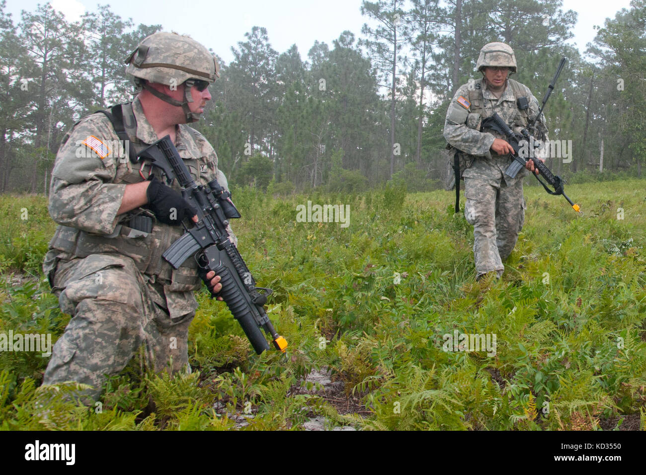 U.S. Army SAPPERs, light combat engineers, from the 1222nd Engineer ...