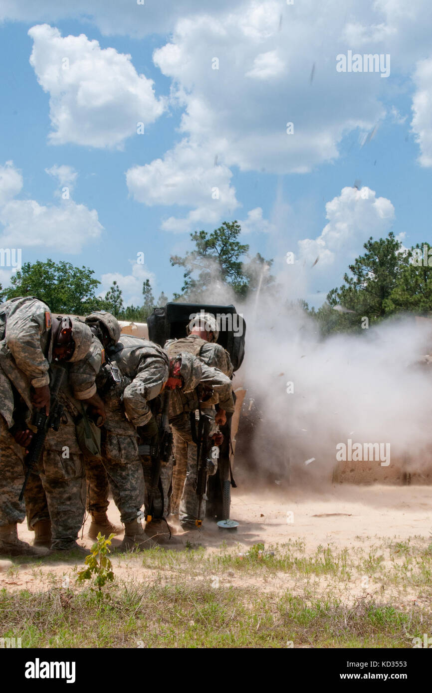U.S. Army SAPPERs, light combat engineers, from the 1222nd Engineer ...