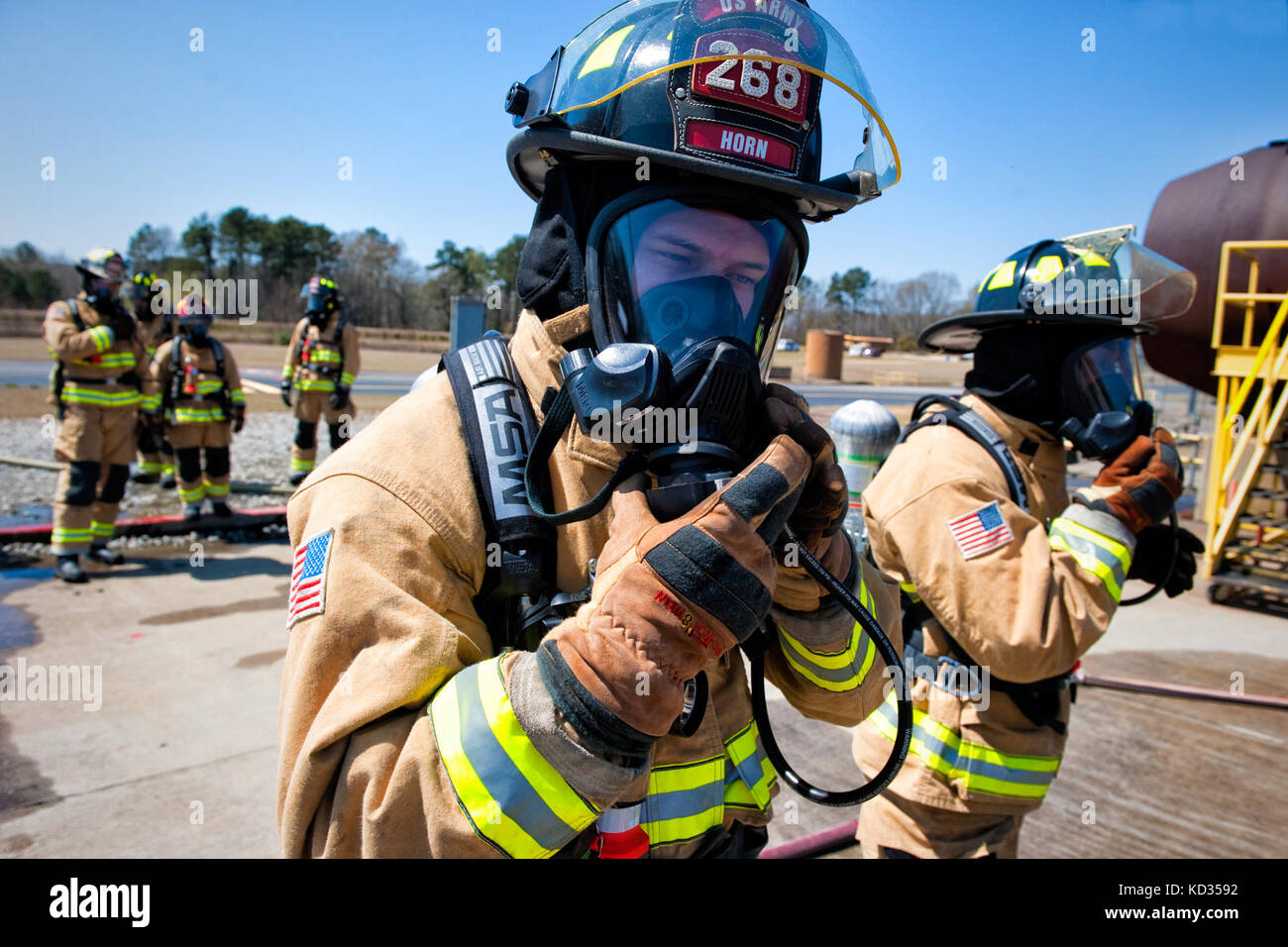 U.S. Army Spc. Matthew Horn, 268th Engineer Detachment (Firefighter ...