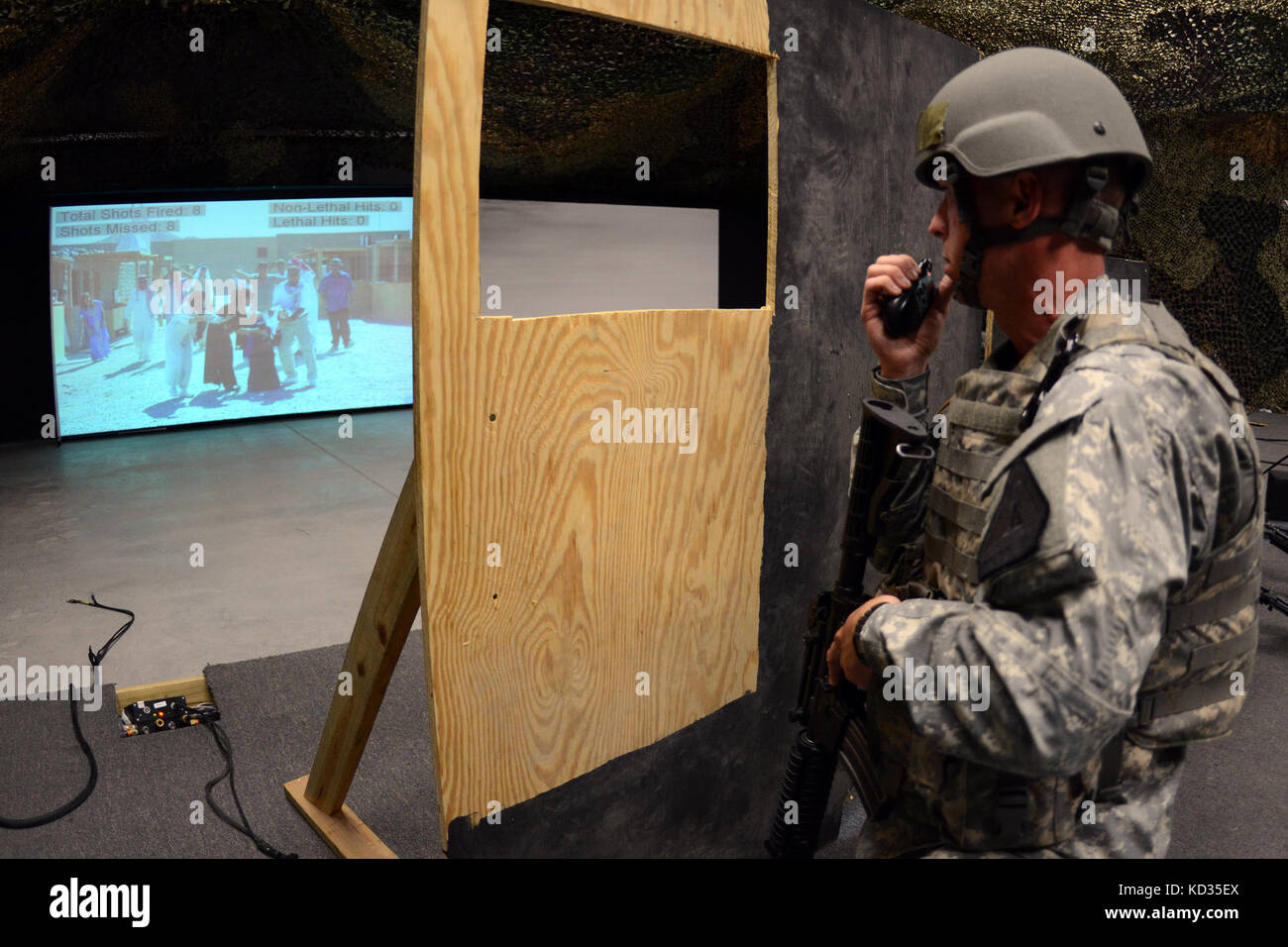 U.S. Army Specialist Dustin Wilmoth, from the 60th Troop Command, N.C ...