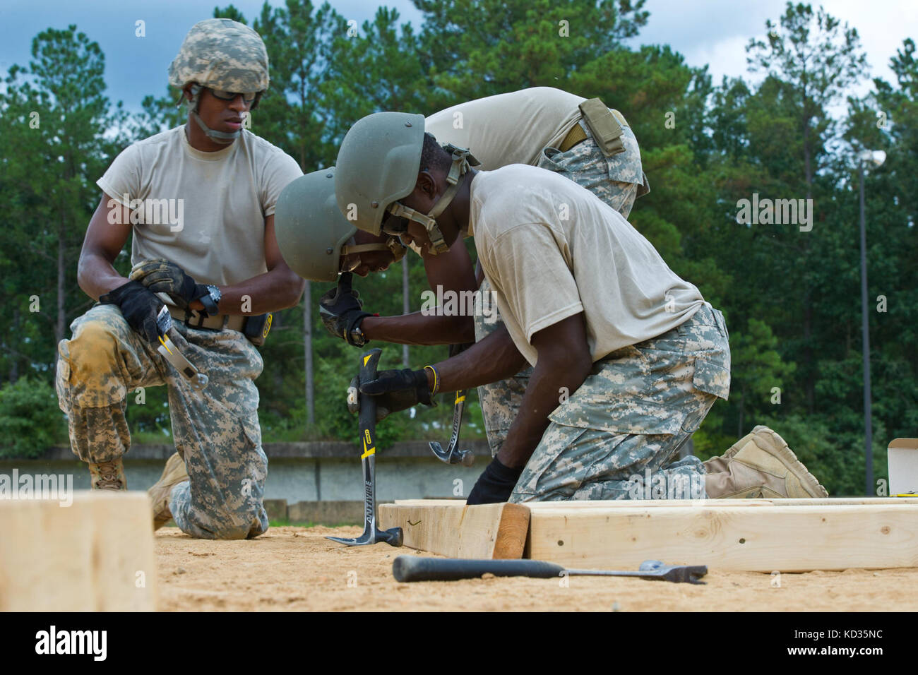 U.S. Army engineers assigned to the 1223rd Engineer Company (vertical ...