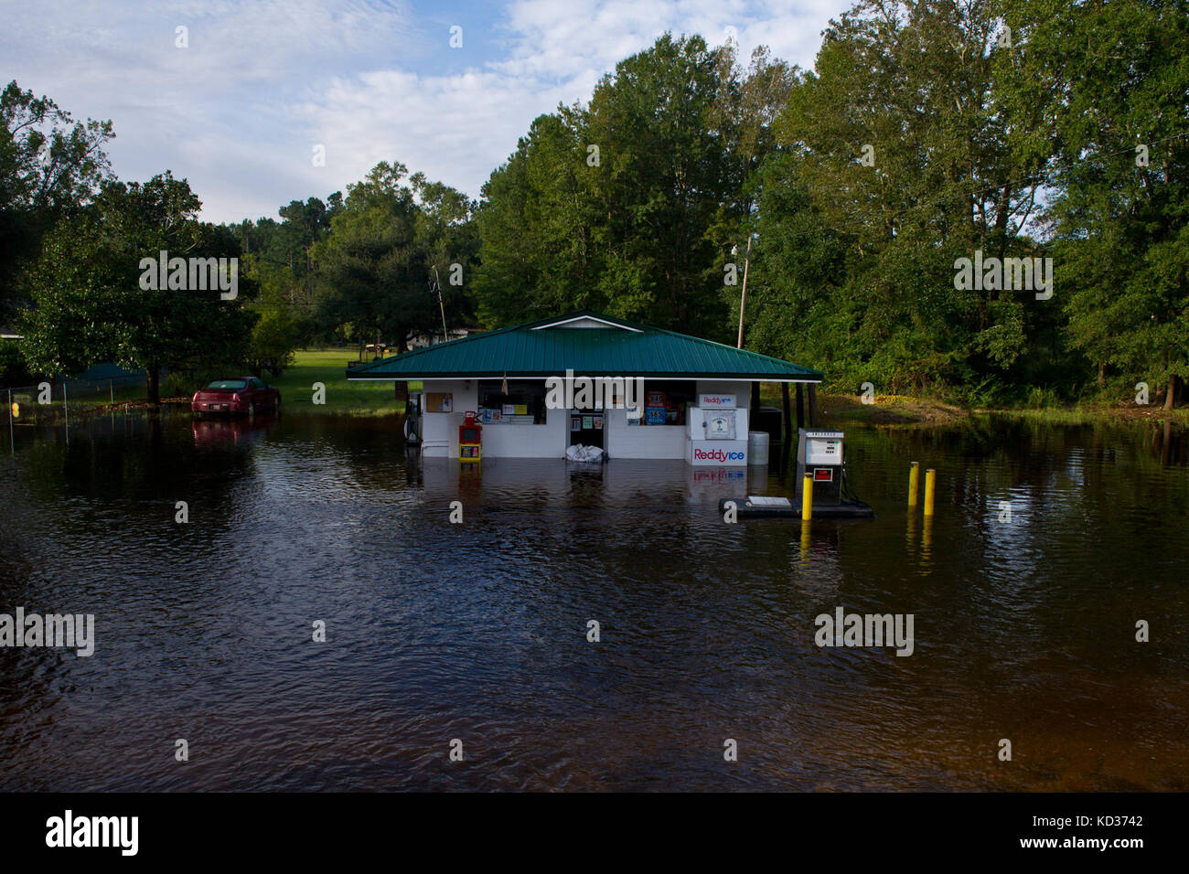 Flooding in Brown's Ferry near Georgetown, S.C., Oct. 10, 2015. The ...